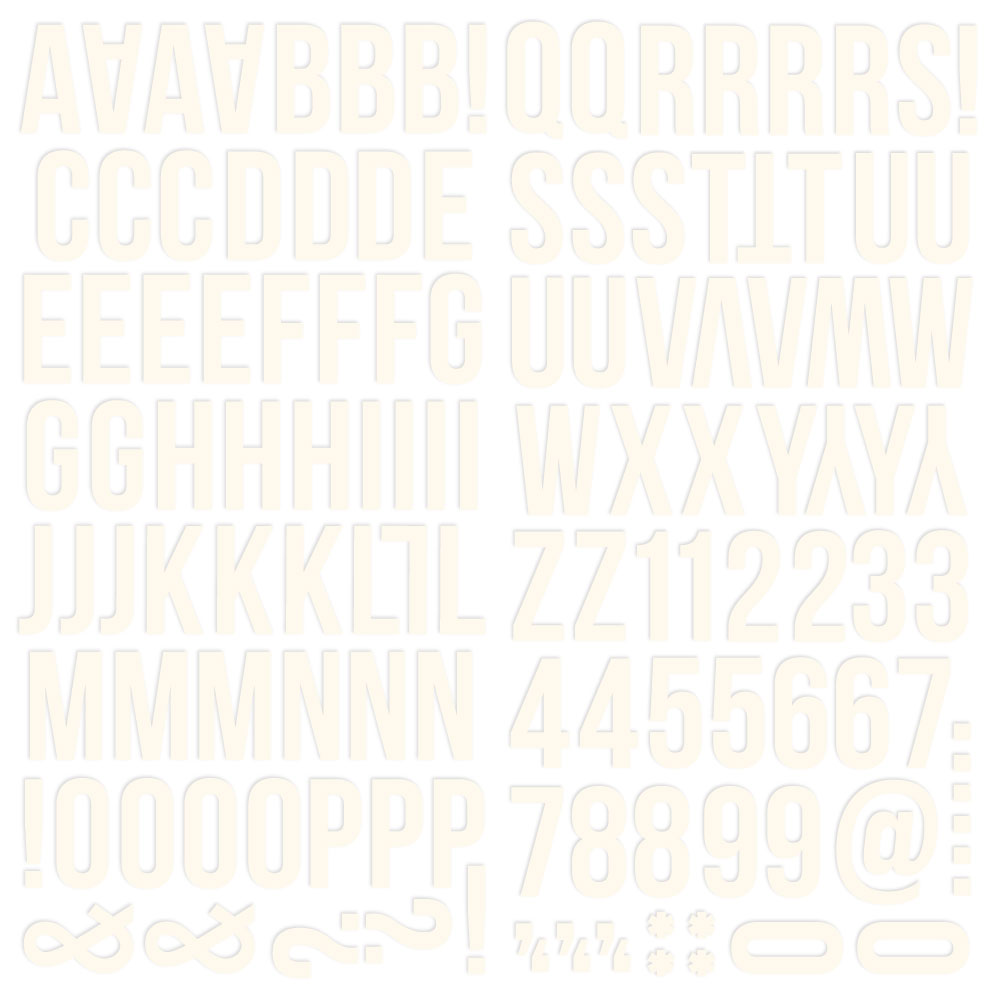 Warm White Foam Alphas | Simple Stories